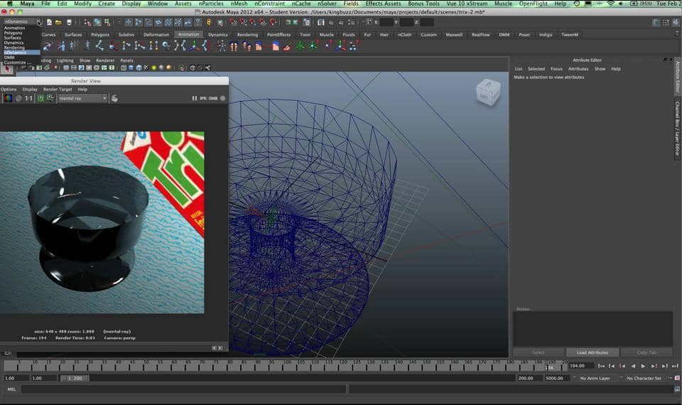 Intro to Autodesk Maya 16: Using nDynamics software particles to create ...