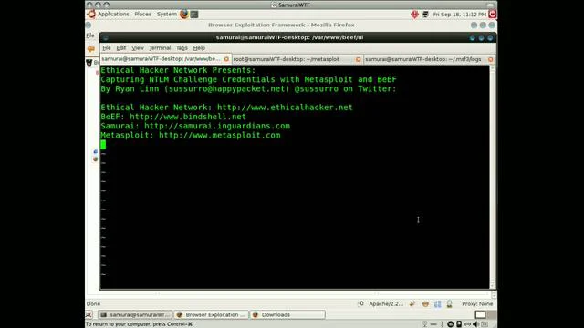 NTLM Challenge Credential Theft with BeEF and Metasploit on Vimeo