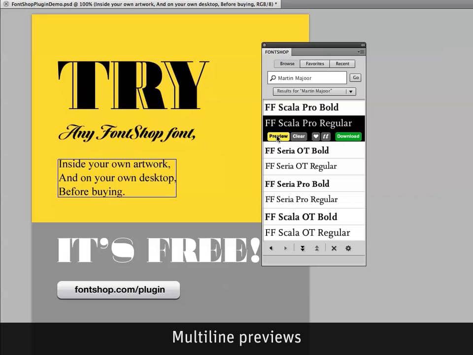 FontShop CS Plugin Beta on Vimeo
