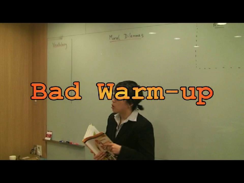 Teaching ESL Conversation Class - Good, Bad, Awful Warm-up on Vimeo