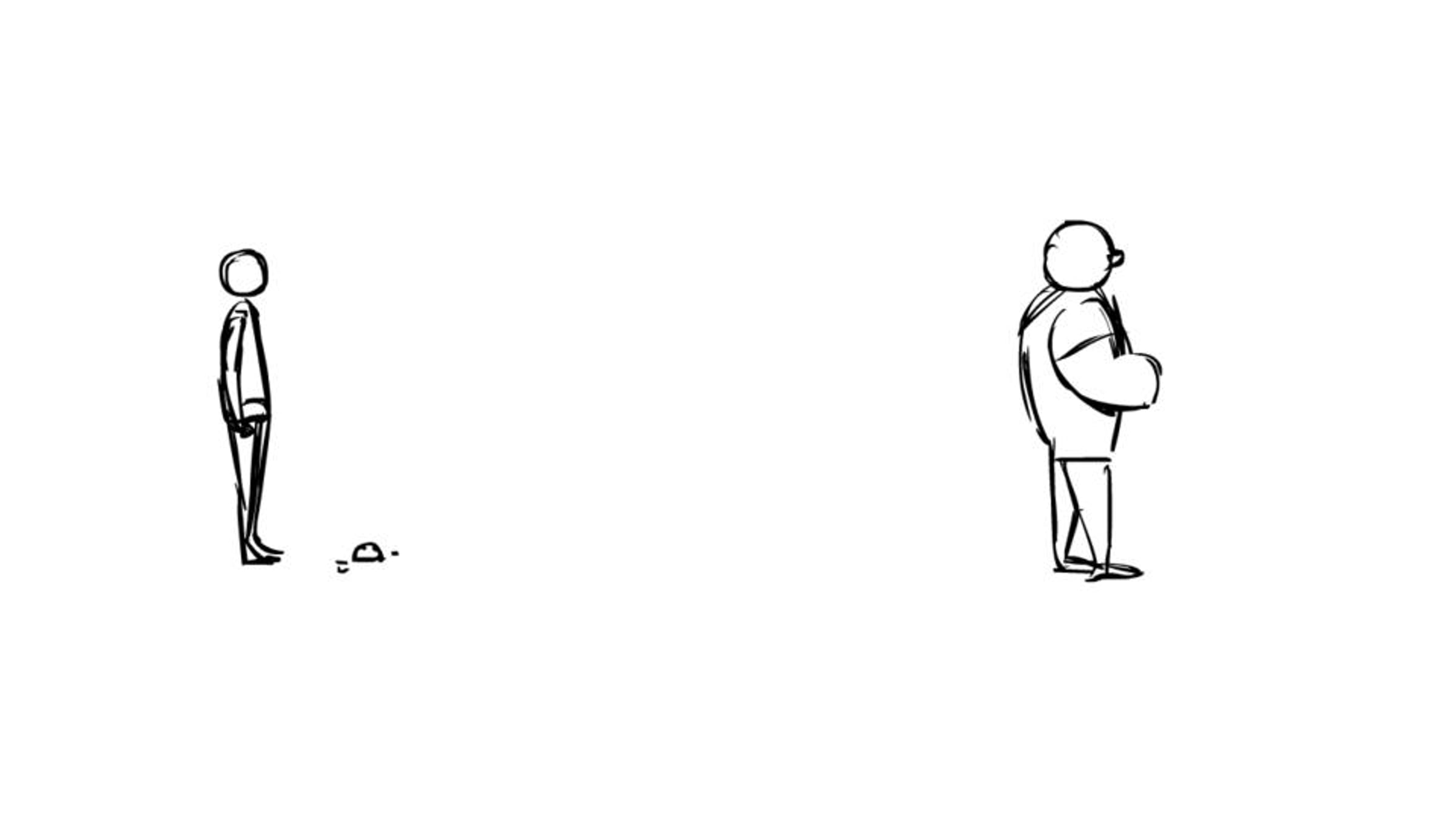 Test animation- Man throwing stone