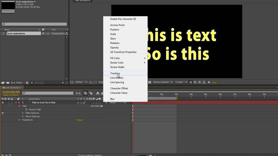 AE Basics 42: Text Animators Part THREE - Tracking & more on Vimeo