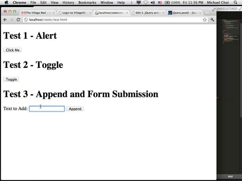 jQuery Exercises on Vimeo