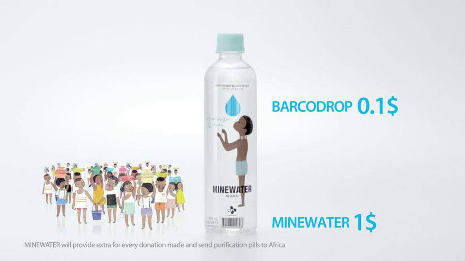 Donating 2-Barcode Water - Minewater Barcodrop Campaign Film on Vimeo