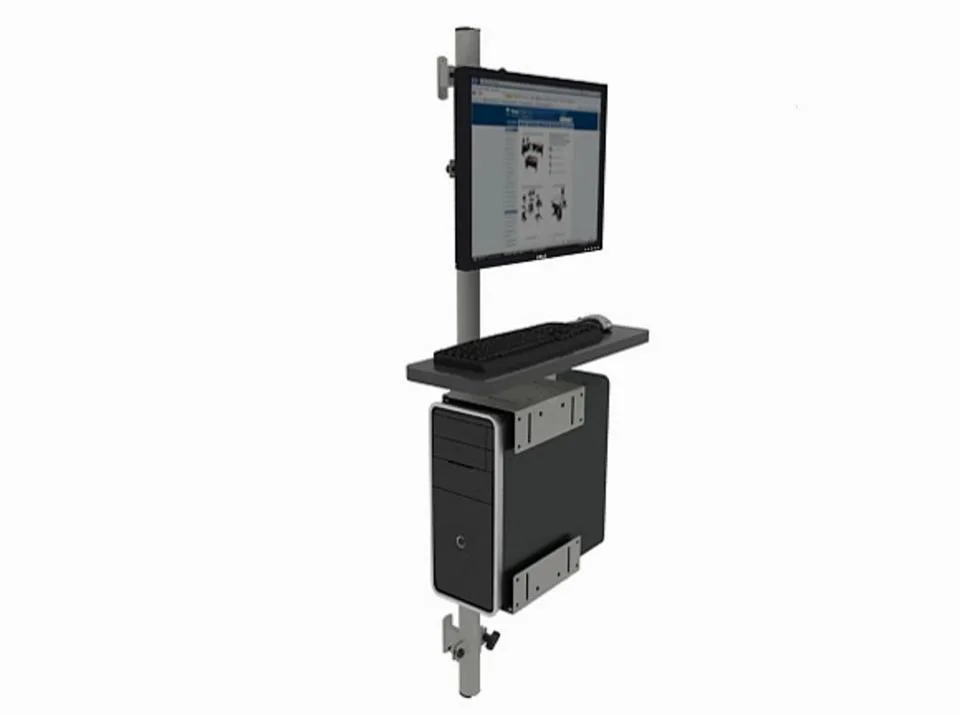 Adjustable Wall Mount Computer Station - VersaTables.com on Vimeo