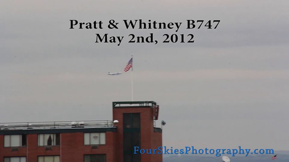 Pratt & Whitney B747 Canada 747SP flying test bed on Vimeo