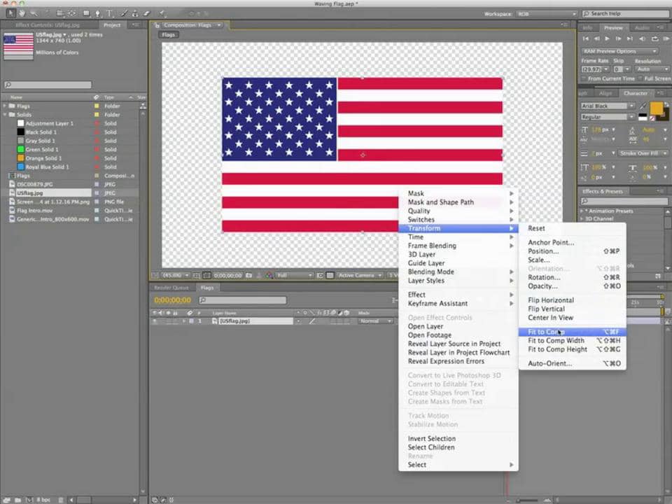 Create a Waving Flag with After Effects on Vimeo