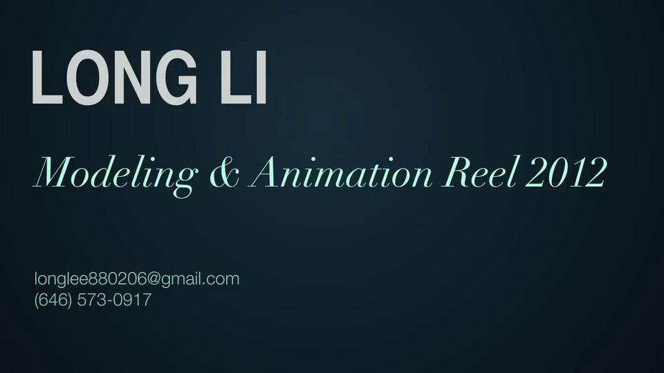 Modeling Animation Reel 2012 On Vimeo
