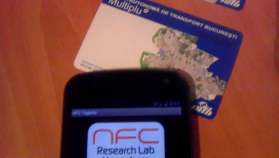 NFC read of RATB Bucharest Mifare card on Vimeo