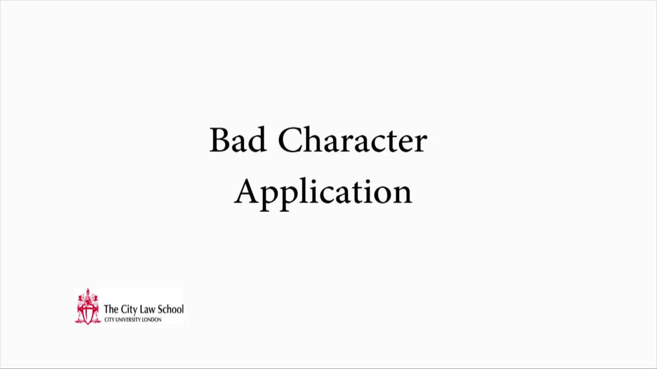Bad Character Application
