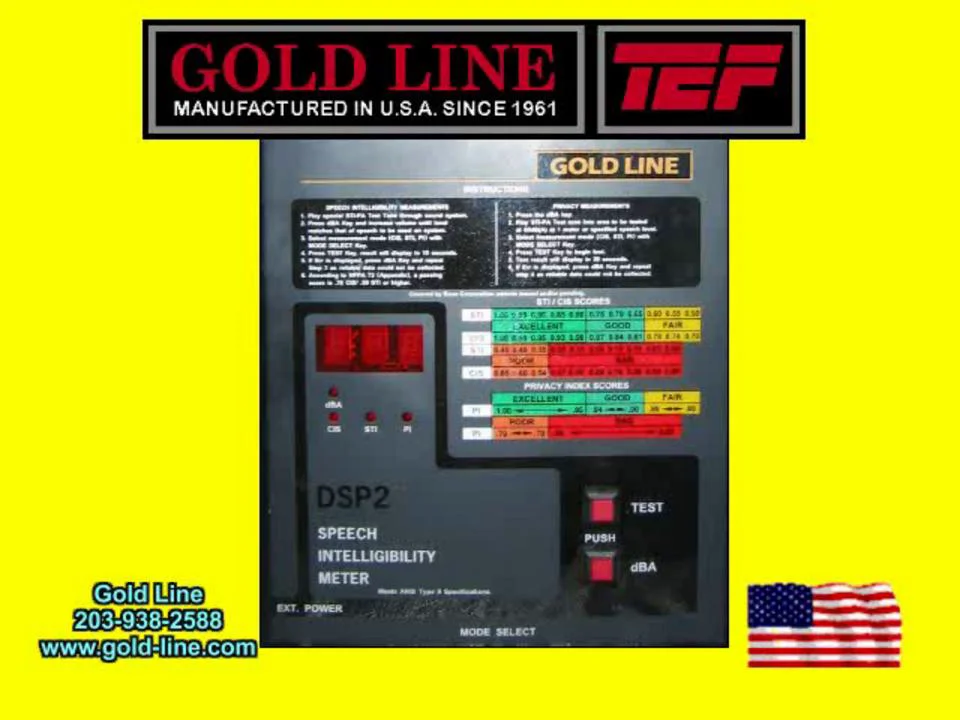Gold Line DSP2B Speech Intelligibiliy meter. on Vimeo