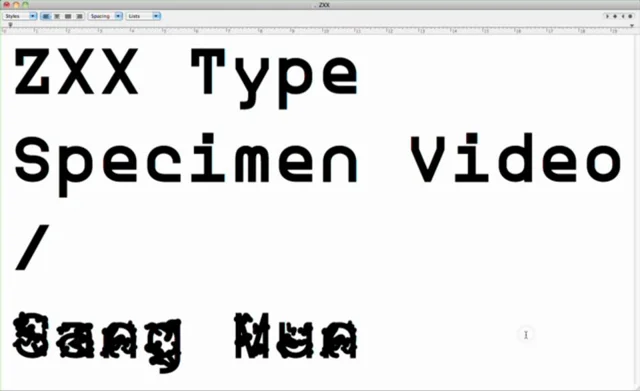 Zxx Font