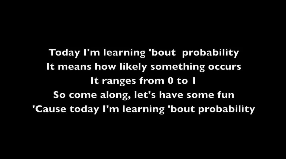 Probability Song - Revised Lyrics