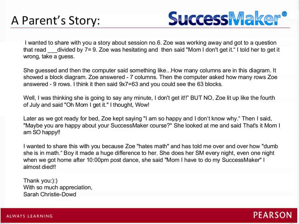 SuccessMaker Webinar on Vimeo