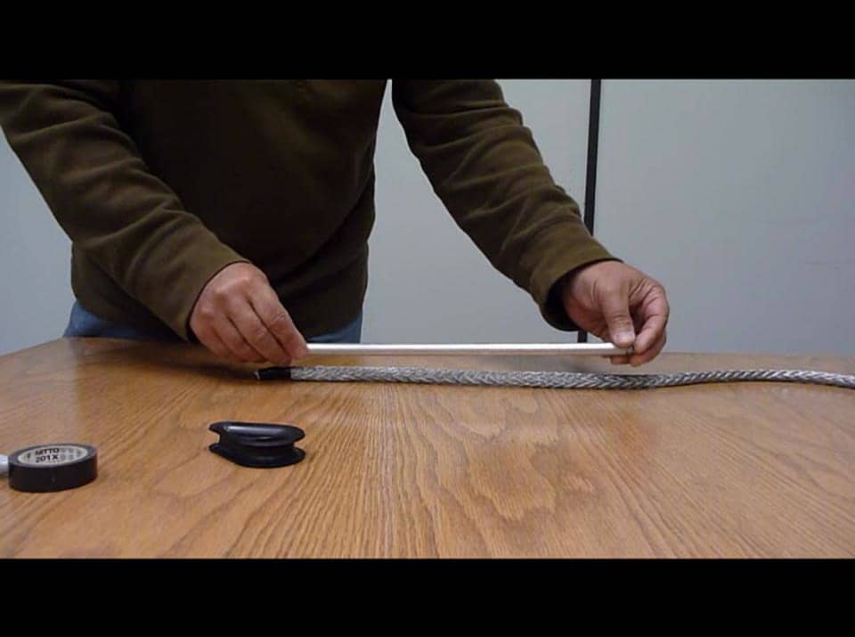 Splicing a Thimble into Samson Amsteel 12 Strand Single Braid Rope on Vimeo