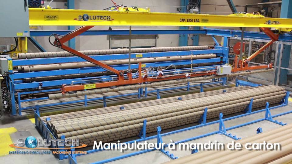 Solutech - Manipulateur à mandrin de carton on Vimeo