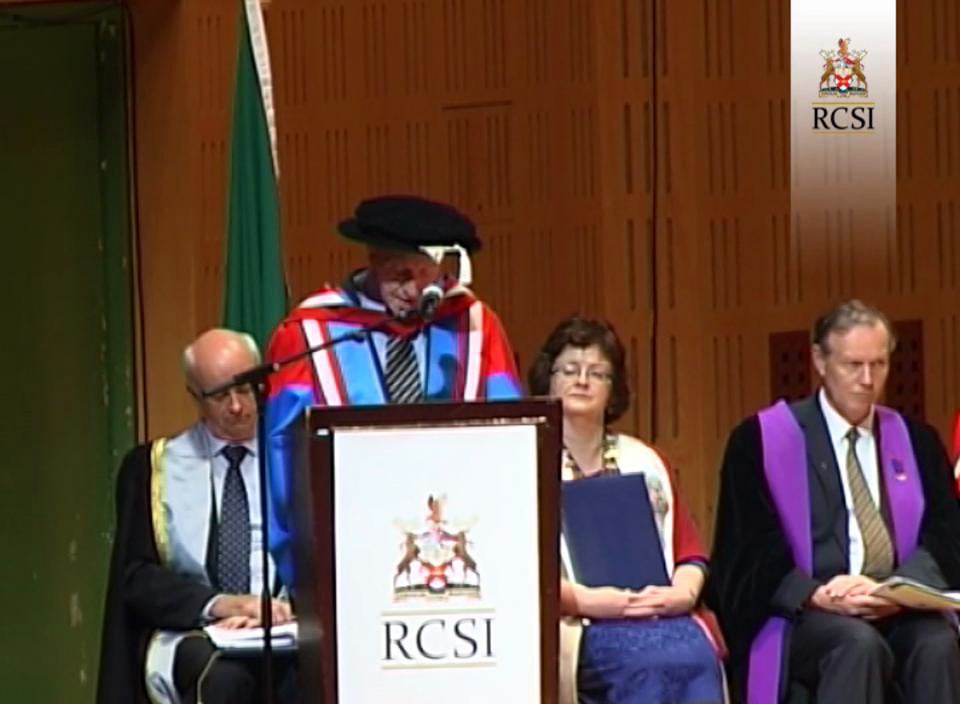 Professor Fr Michael Kelly RCSI Honorary Doctorate Conferring Speech ...