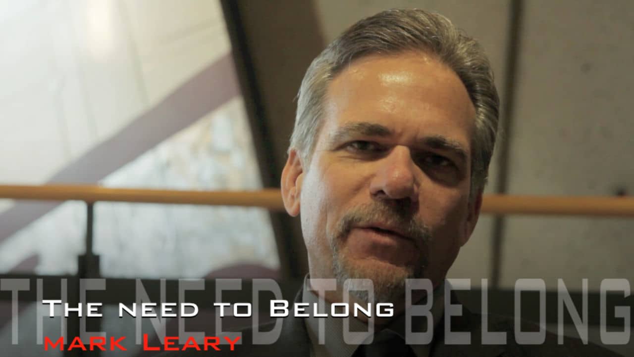 MARK LEARY on The Need to belong on Vimeo