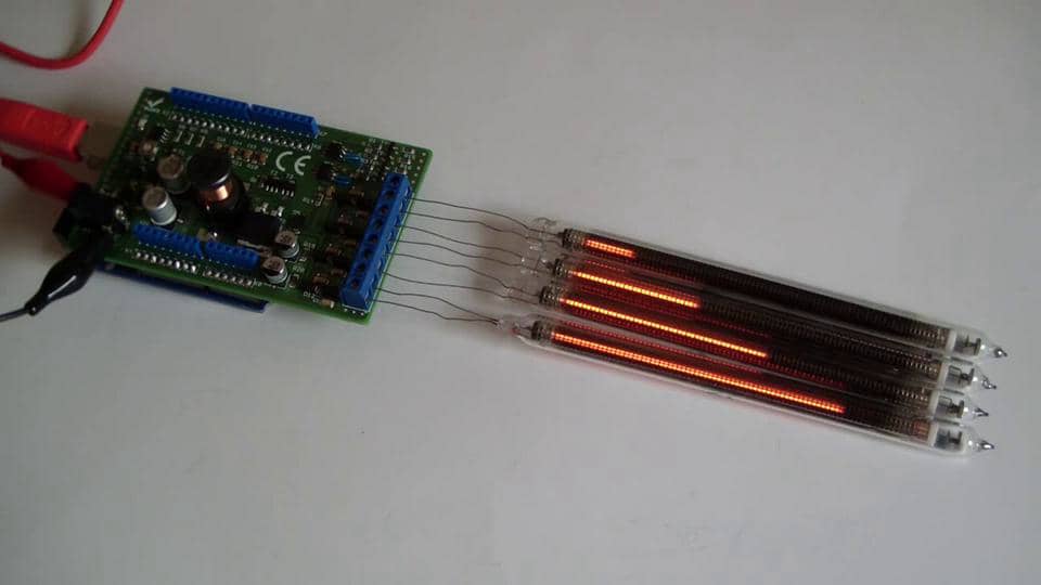 Controlling IN-9 nixie bargraph tubes with an Arduino Uno on Vimeo