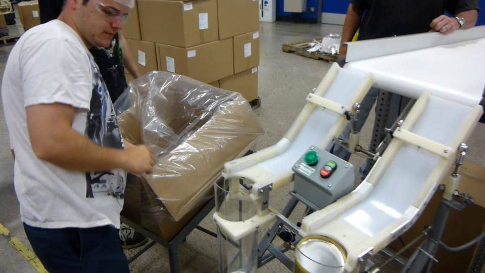 The First Run of the new Lid Stacker! on Vimeo