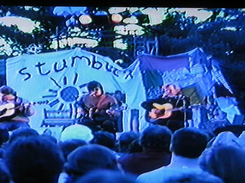 Doc Watson at Bumstock, UMaine Orono, Spring 1986 on Vimeo