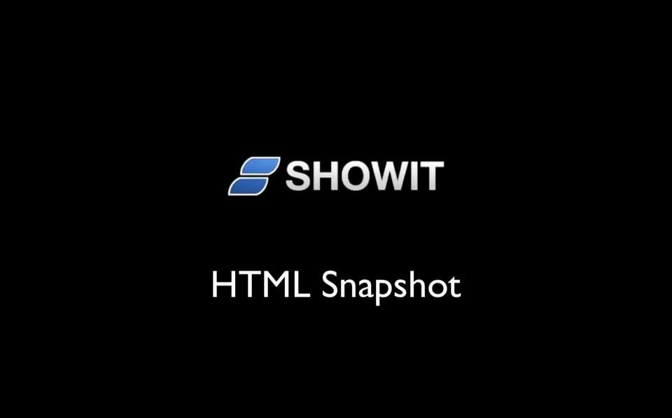 HTML Snapshot on Vimeo