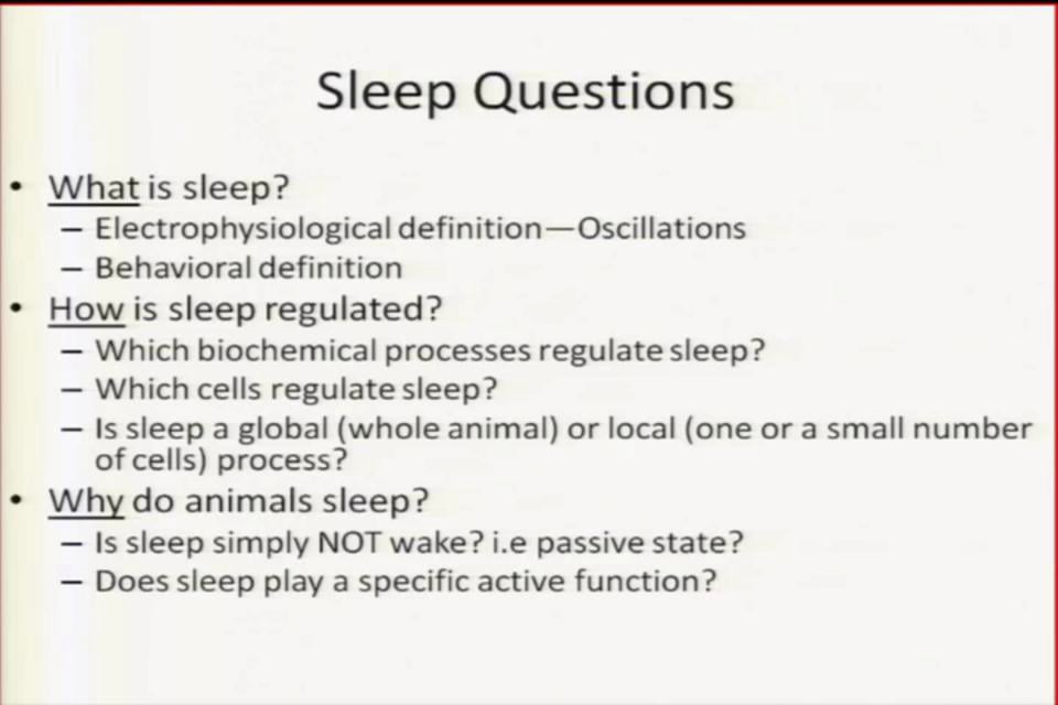 Sleep and Oscillations – David Raizen, University of Pennsylvania ...