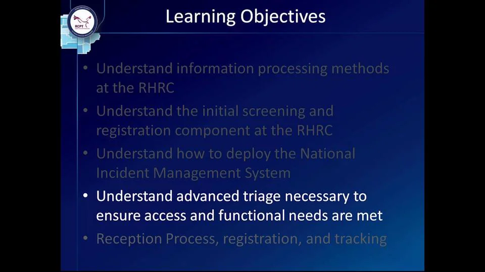 RHRC Operational Guidance Training - P2M6e on Vimeo