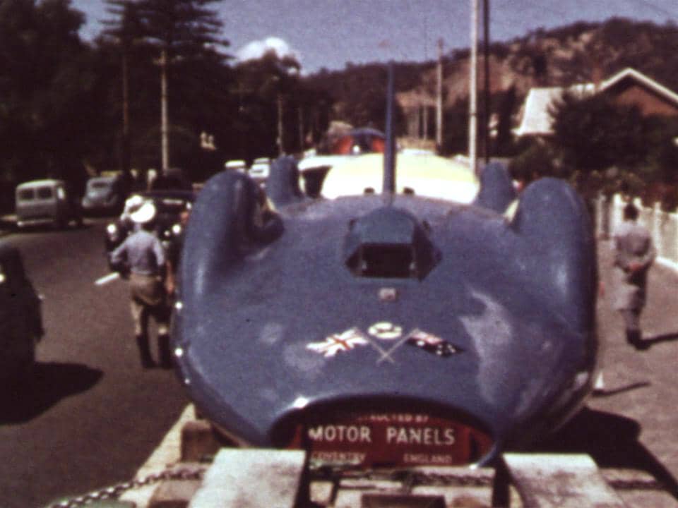 8mm Film: Sir Donald Campbell's Bluebird Car and Jet Boat - Travelling ...