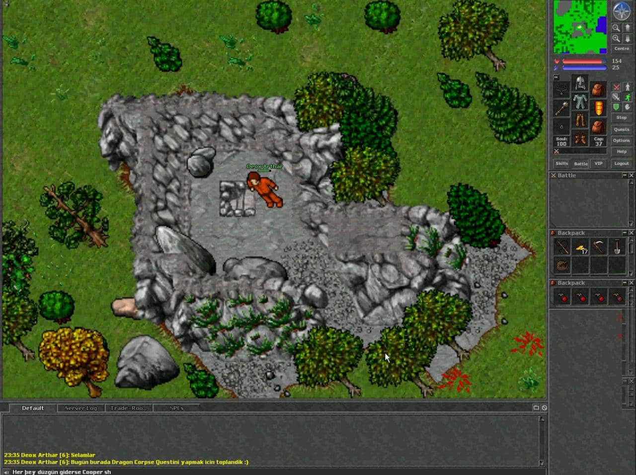 Tibia Rookgaard Dragon Corpse Quest @ TibiaTr.net on Vimeo