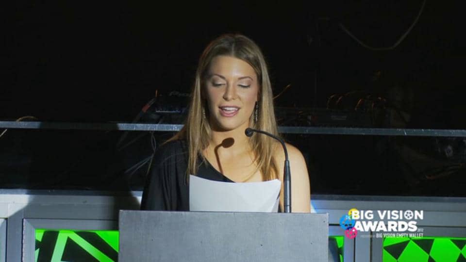 Dani Faith Leonard presents Big Vision Award to Ken Davenport on Vimeo