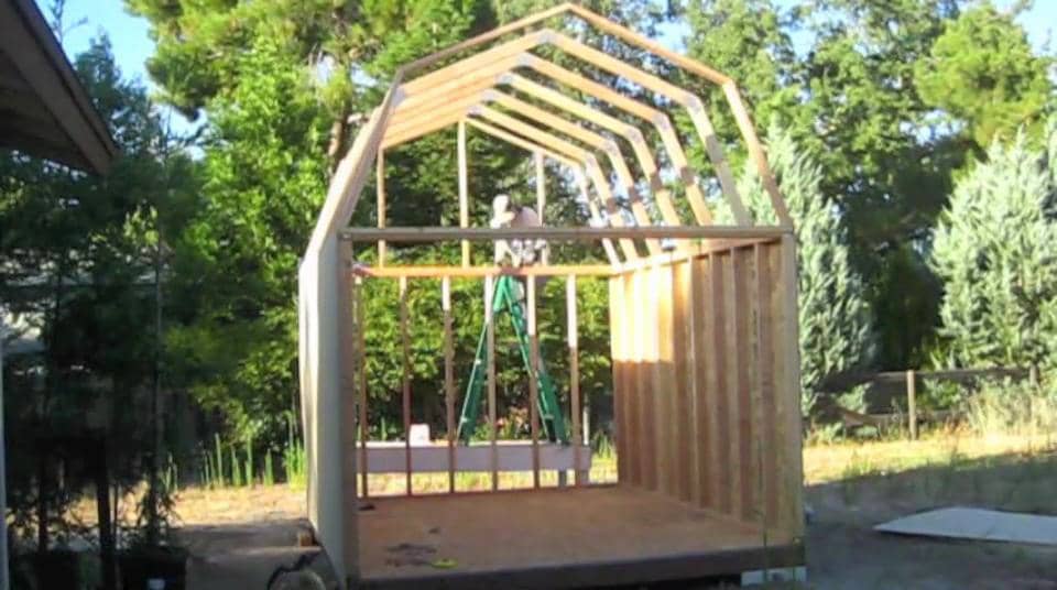 Building A Gambrel Roof Barn/Shed from Scratch on Vimeo