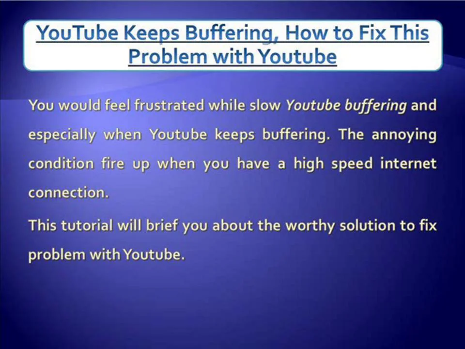 YouTube Keeps Buffering - How to Fix This Problem with YouTube on Vimeo