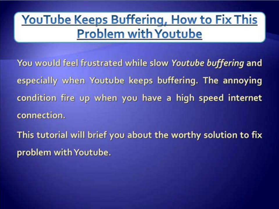 YouTube Keeps Buffering - How to Fix This Problem with YouTube on Vimeo
