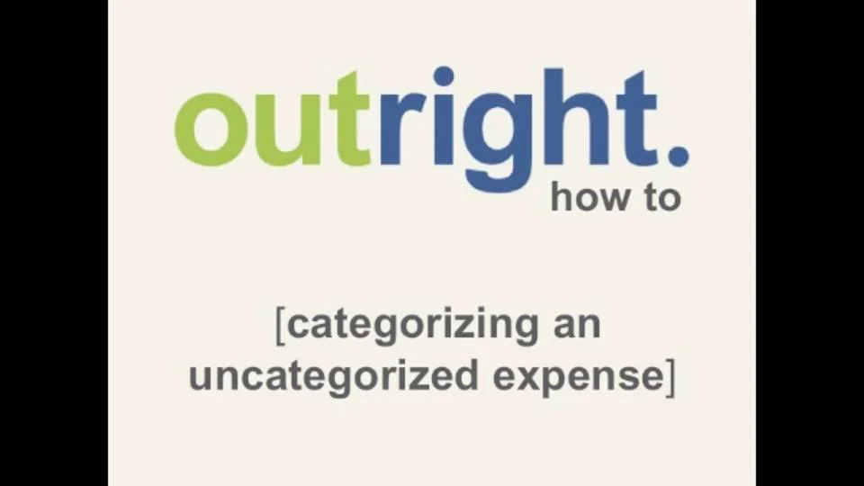 Outright How To: Categorizing Uncategorized Expenses on Vimeo