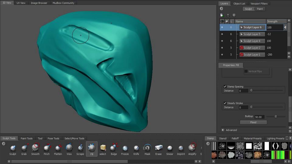 Polishing surfaces in Mudbox using a negative inflate layer on Vimeo