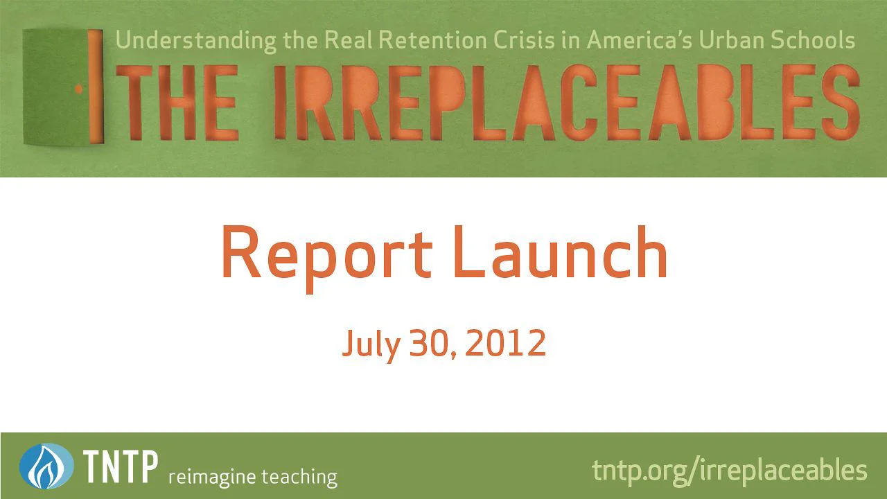 Launch of The Irreplaceables