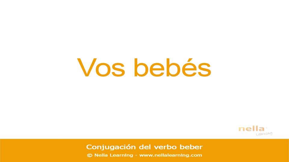 Cours d'espagnol - Conjugaison du verbe "beber" (présent de l'indicatif ...