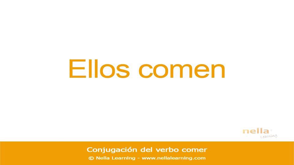Cours d'espagnol - Conjugaison du verbe "comer" (présent de l'indicatif ...