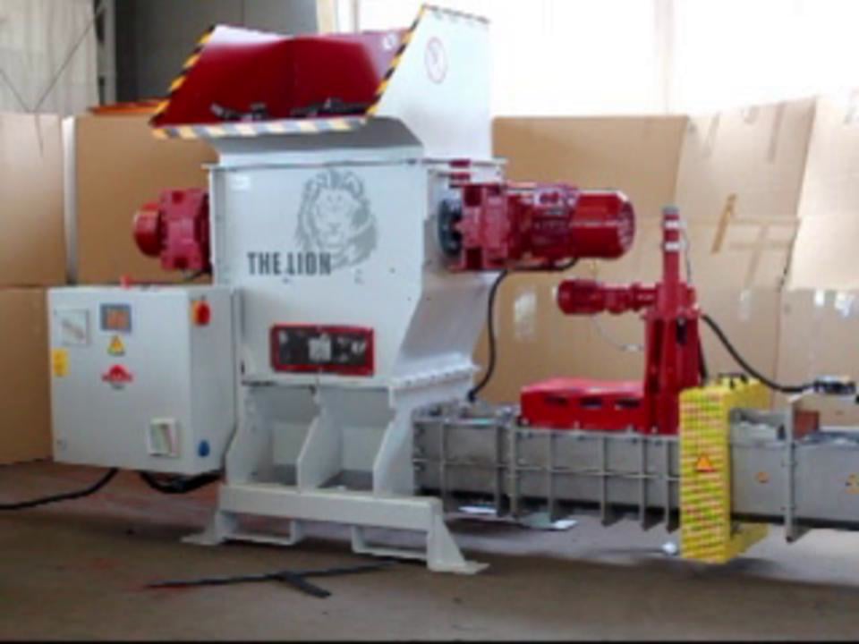 HEGER LION 300 B1000 foam compactor - densifier on Vimeo