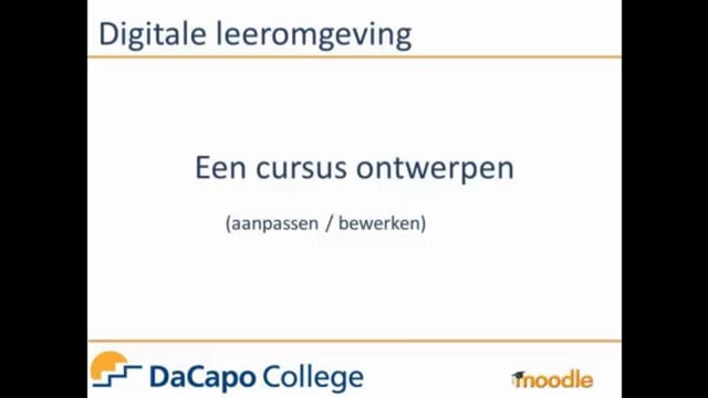 DLO DaCapo College (Moodle) on Vimeo