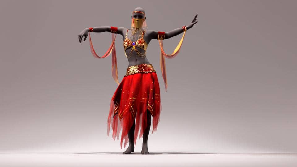 Belly Dancer cloth simulation - Houdini 12 on Vimeo