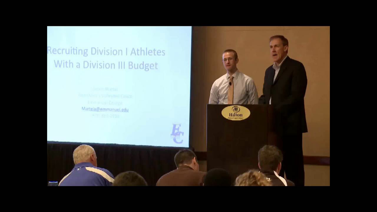 “D1 Recruiting on a D3 Budget” -Adam Martel Head Volleyball Coach ...