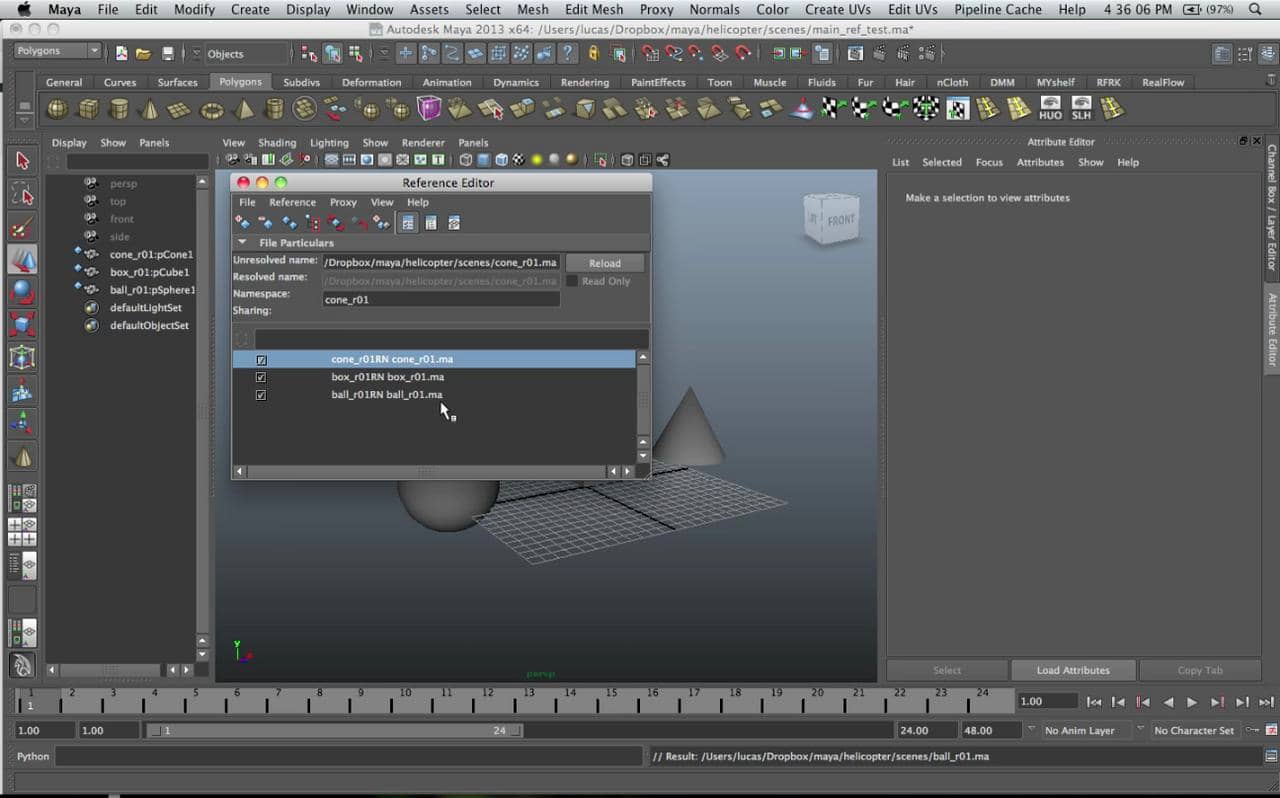Reference objects in Maya 2013 on Vimeo