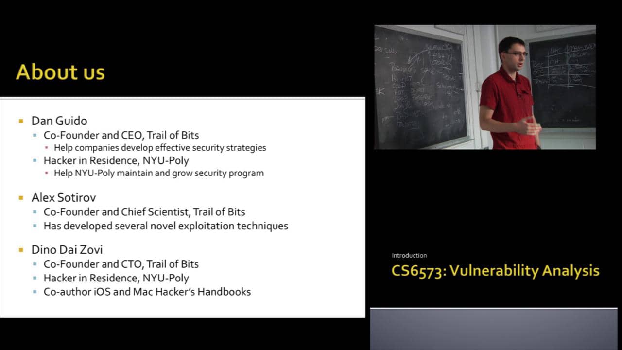 Vulnerability Analysis Intro on Vimeo