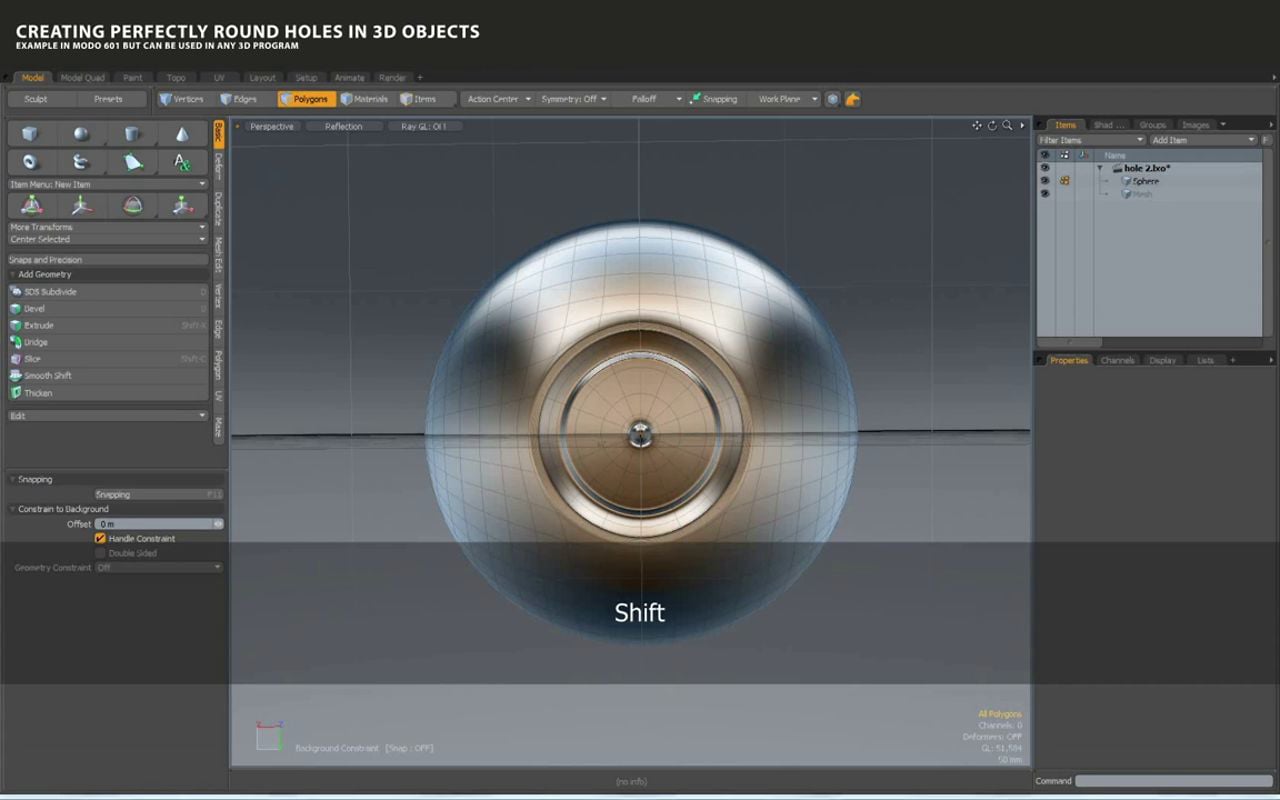 [HOWTO] Perfect round hole in 3D-object on Vimeo