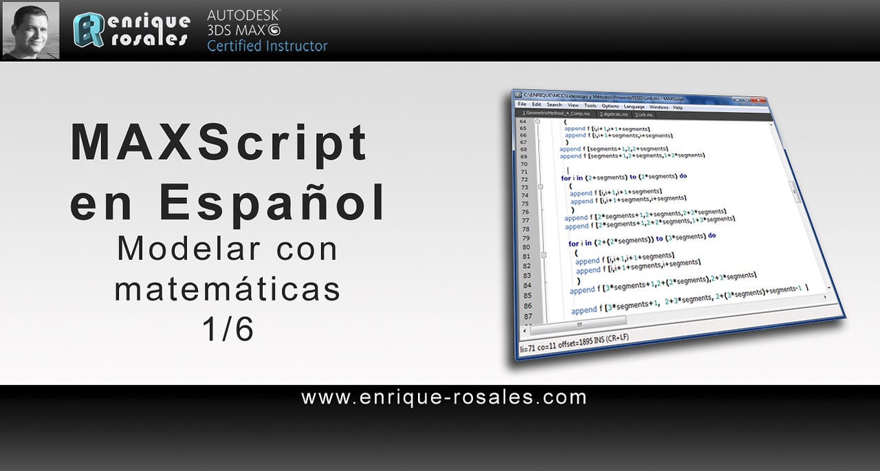 MAXScript tutorials. Procedural Modeling 1/6 (Spanish) on Vimeo