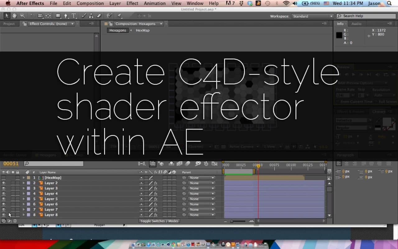 Tutorial: Create C4D-style shader effector within AE on Vimeo