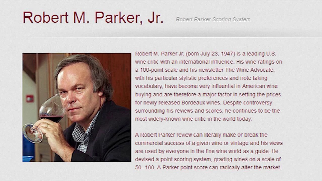 Winnington Fine Wines Robert Parker Scoring System Guide on Vimeo