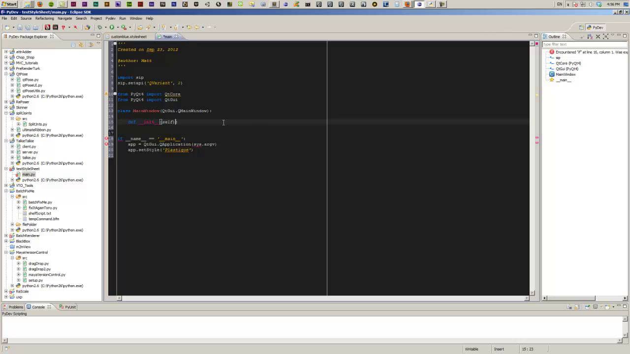 PyQt Style Sheets Part 1 on Vimeo